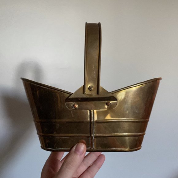 Vintage | Accents | Brass Hinged Basket Vanity Catch All | Poshmark